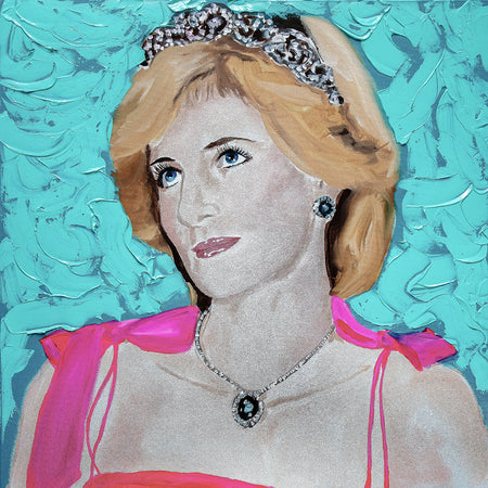 Princess Diana on Teal Background – Ashley Longshore
