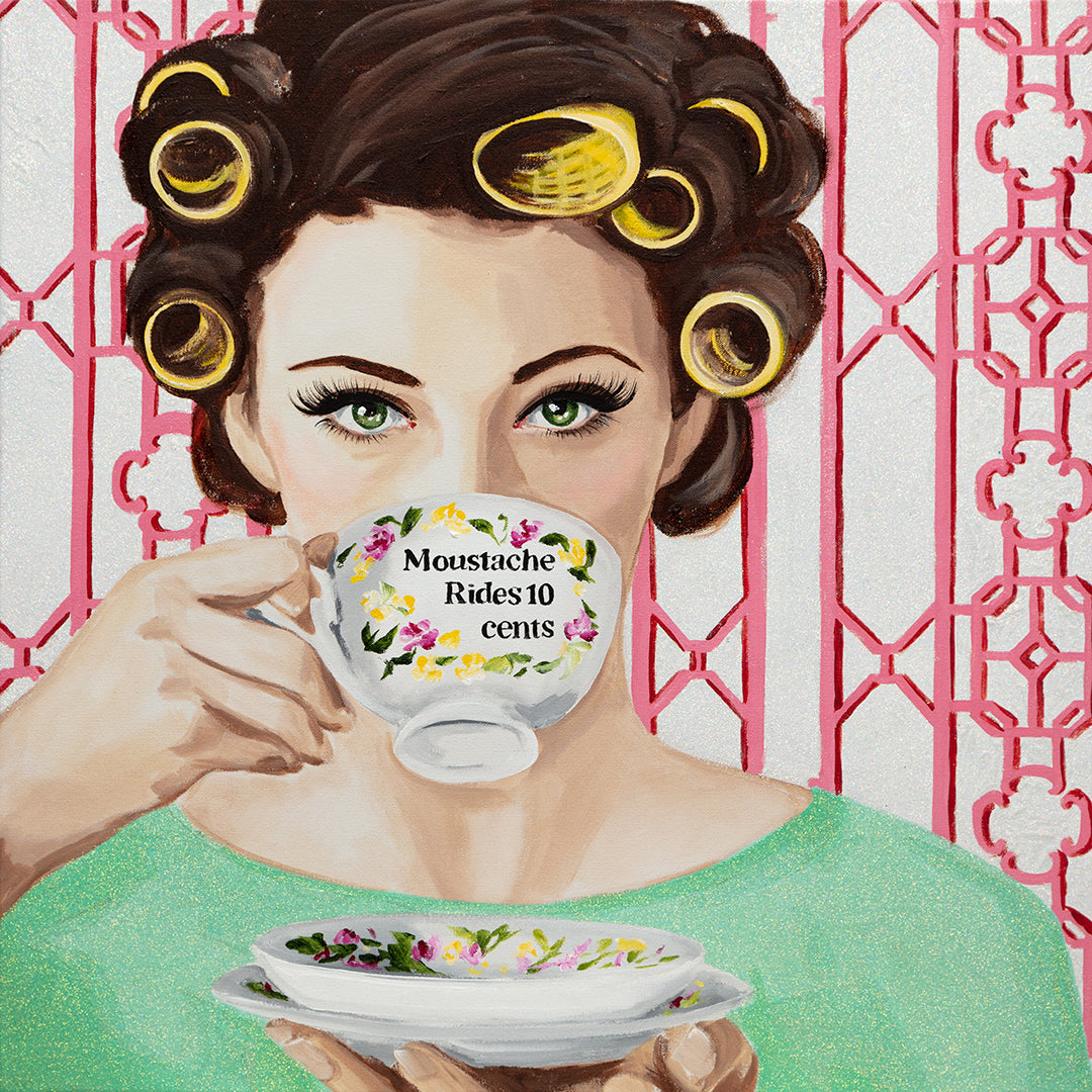 "Moustache Rides 10 Cents" Tea Party – Ashley Longshore